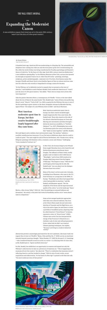 Expanding the modernist canon • Wall Street Journal • April 2022 – Yun Gee